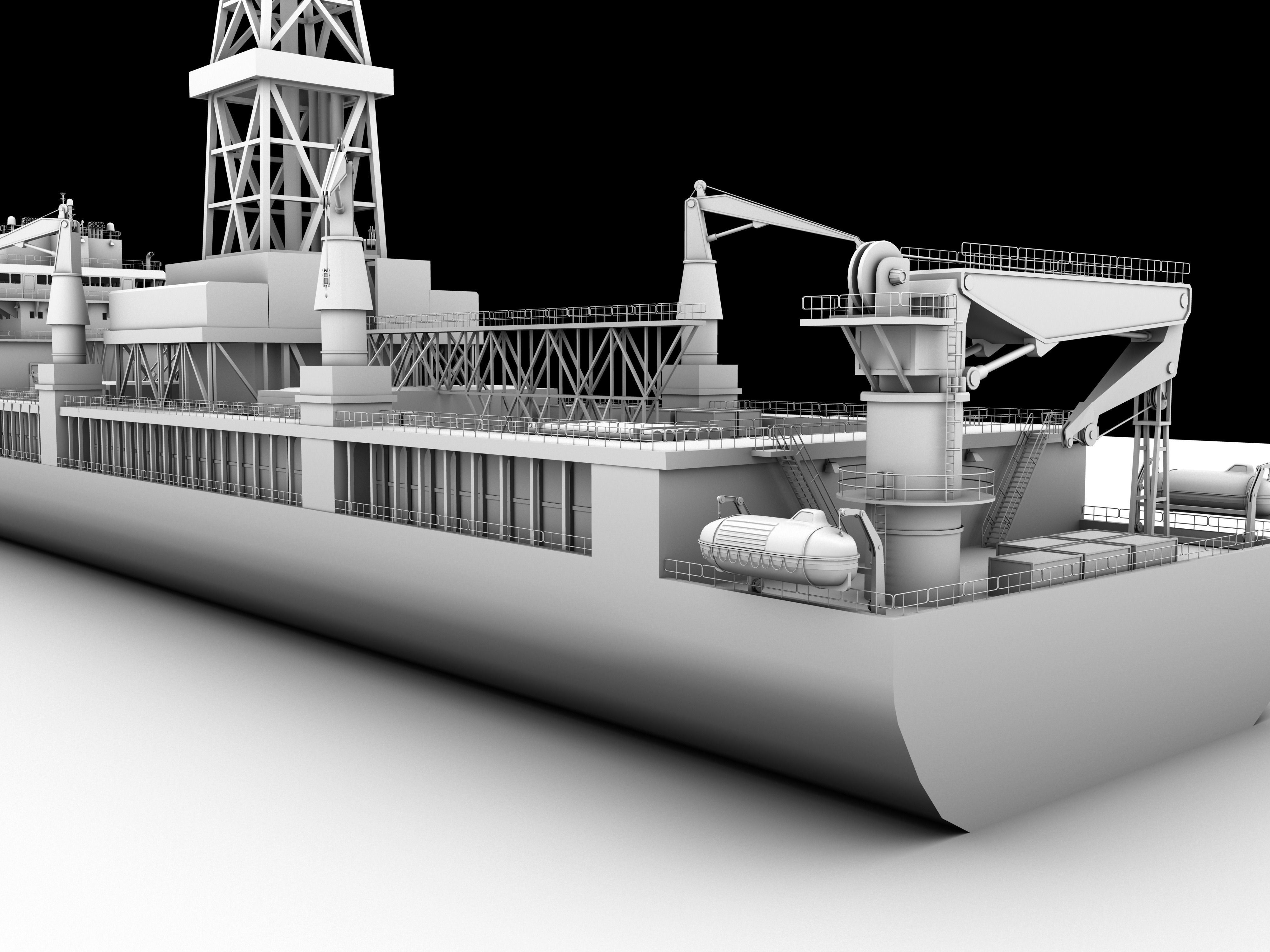 Ocean Rig Drillship 3D model | CGTrader