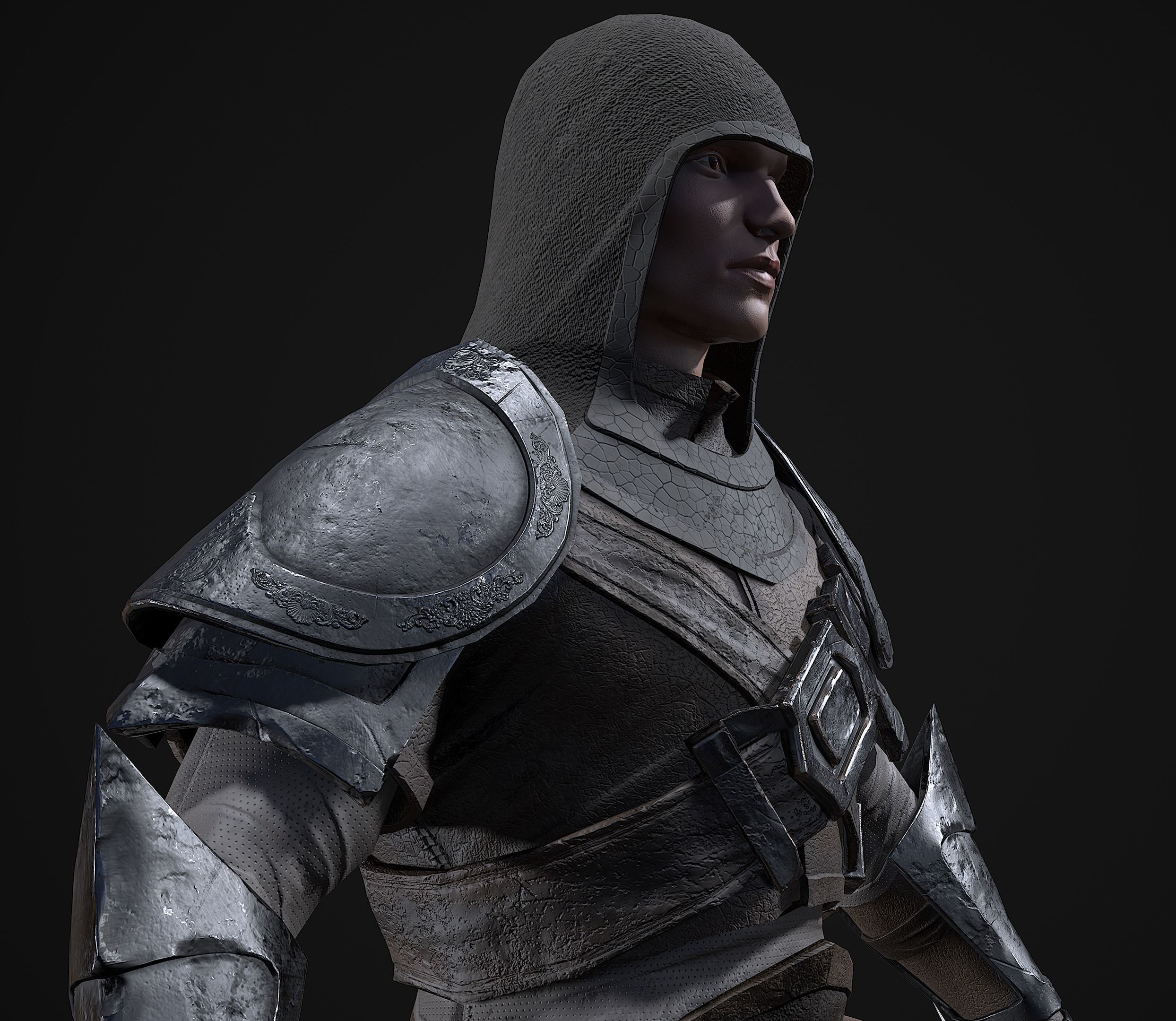 3D model Dark fantasy assassin - Game Ready Low-Poly 3D model VR / AR ...