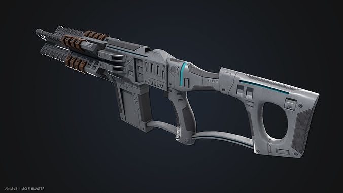 3D model Sci fi blaster VR / AR / low-poly | CGTrader