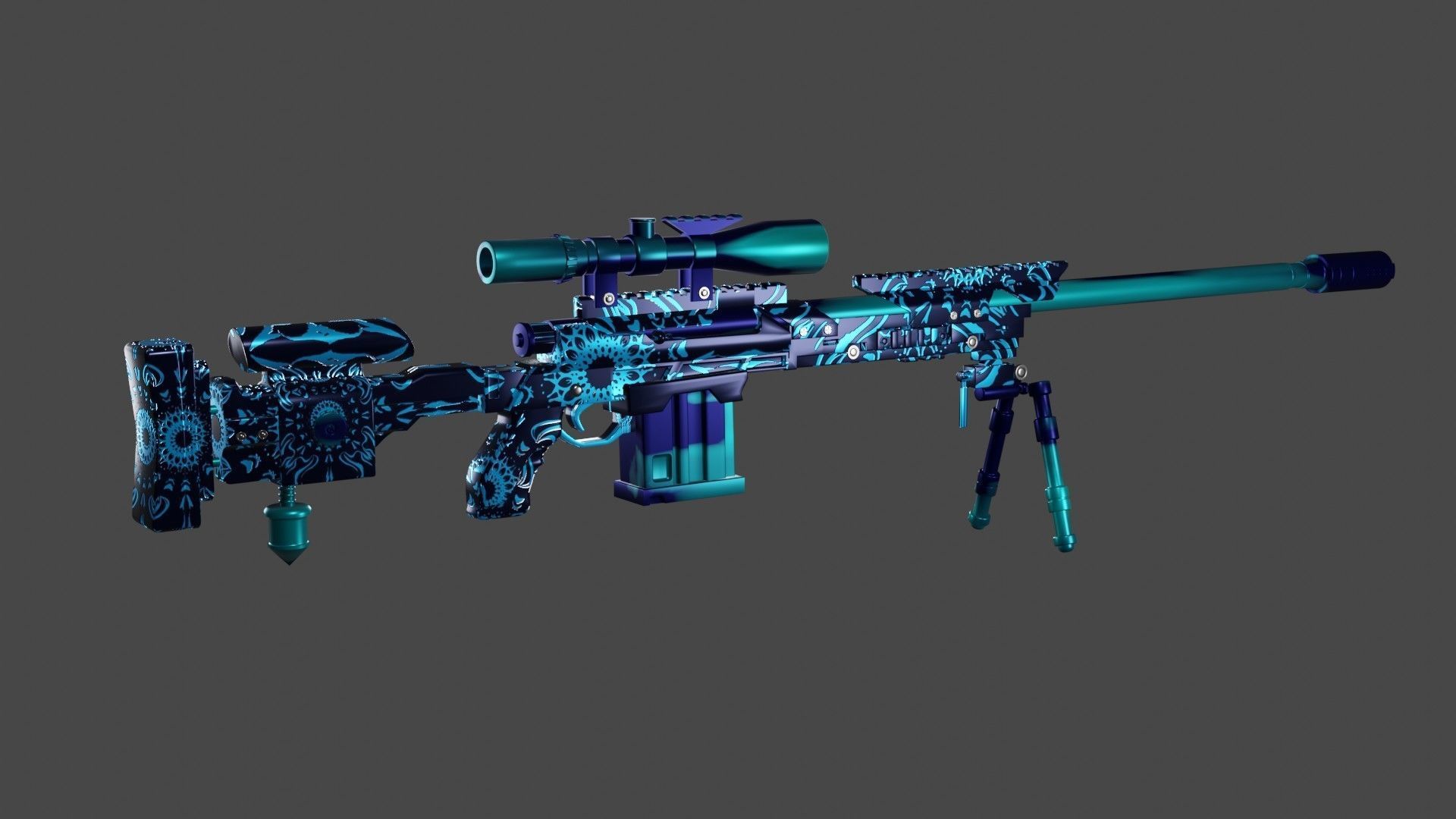 DLQ gun animation free VR / AR / low-poly 3D model animated | CGTrader