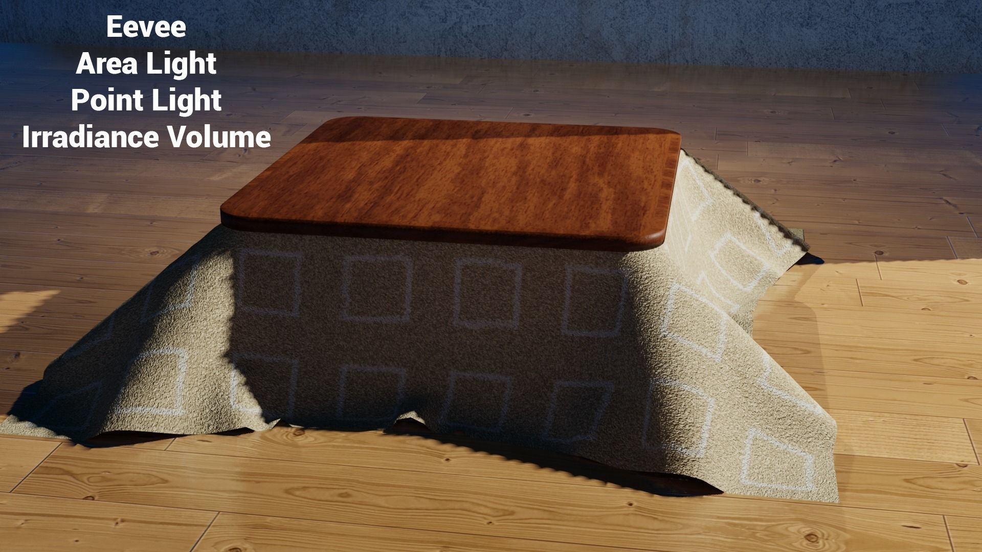 Simple Japanese Kotatsu free 3D model | CGTrader