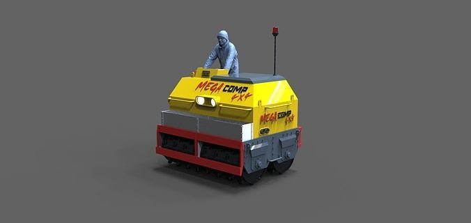 Compactor roller 3D model 3D printable | CGTrader