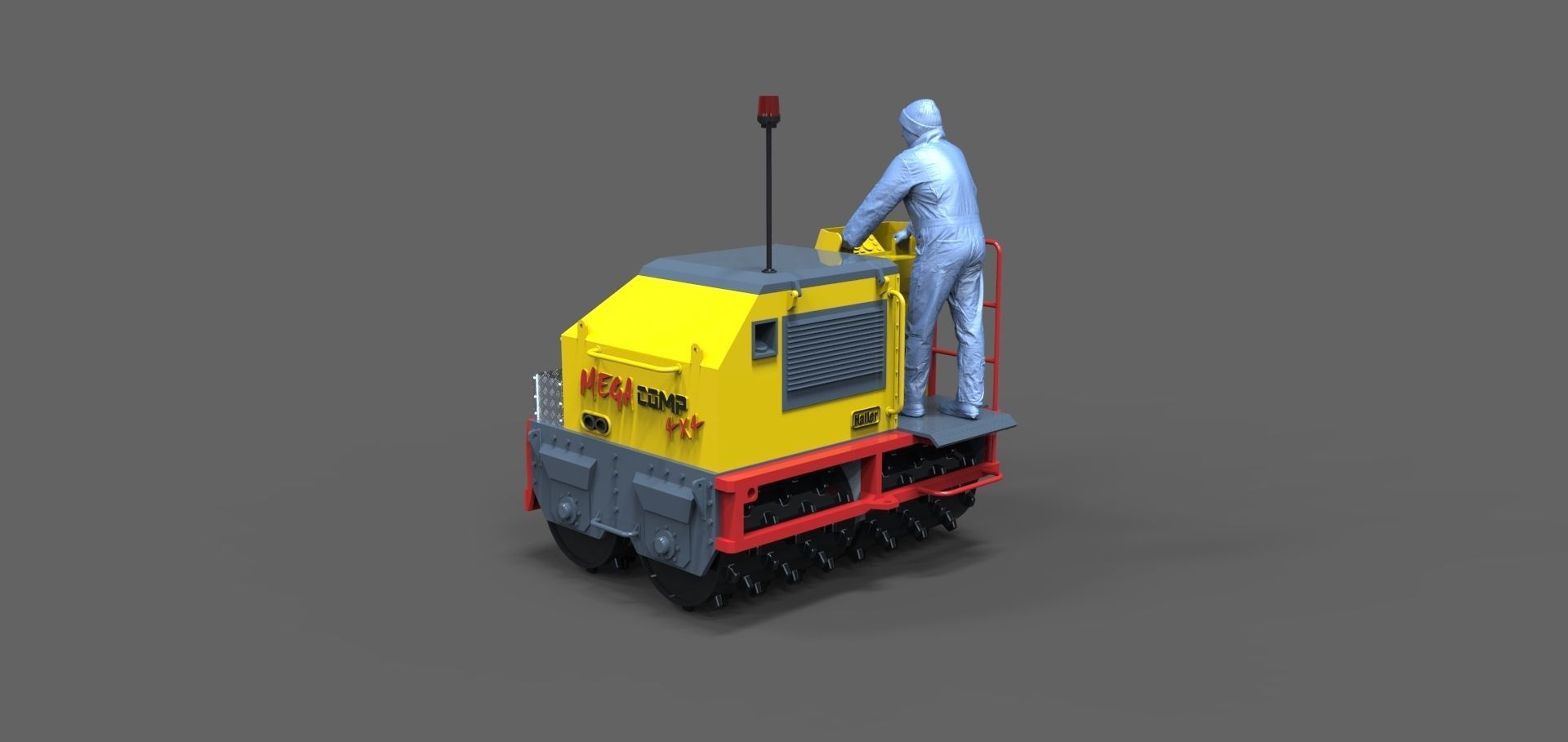 Compactor roller 3D model 3D printable | CGTrader