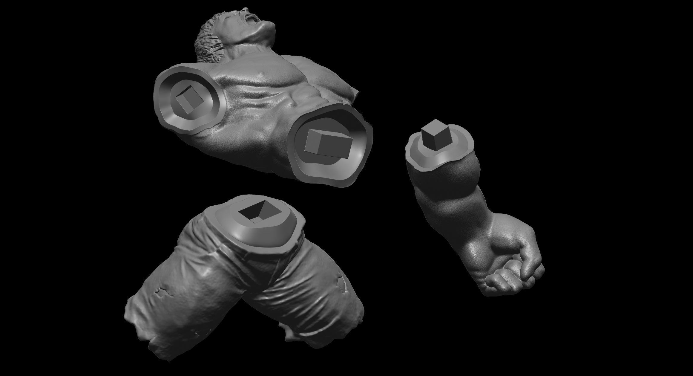 Hulk From Movie The Incredible Hulk 2008 File STL Two Versions 3D model ...