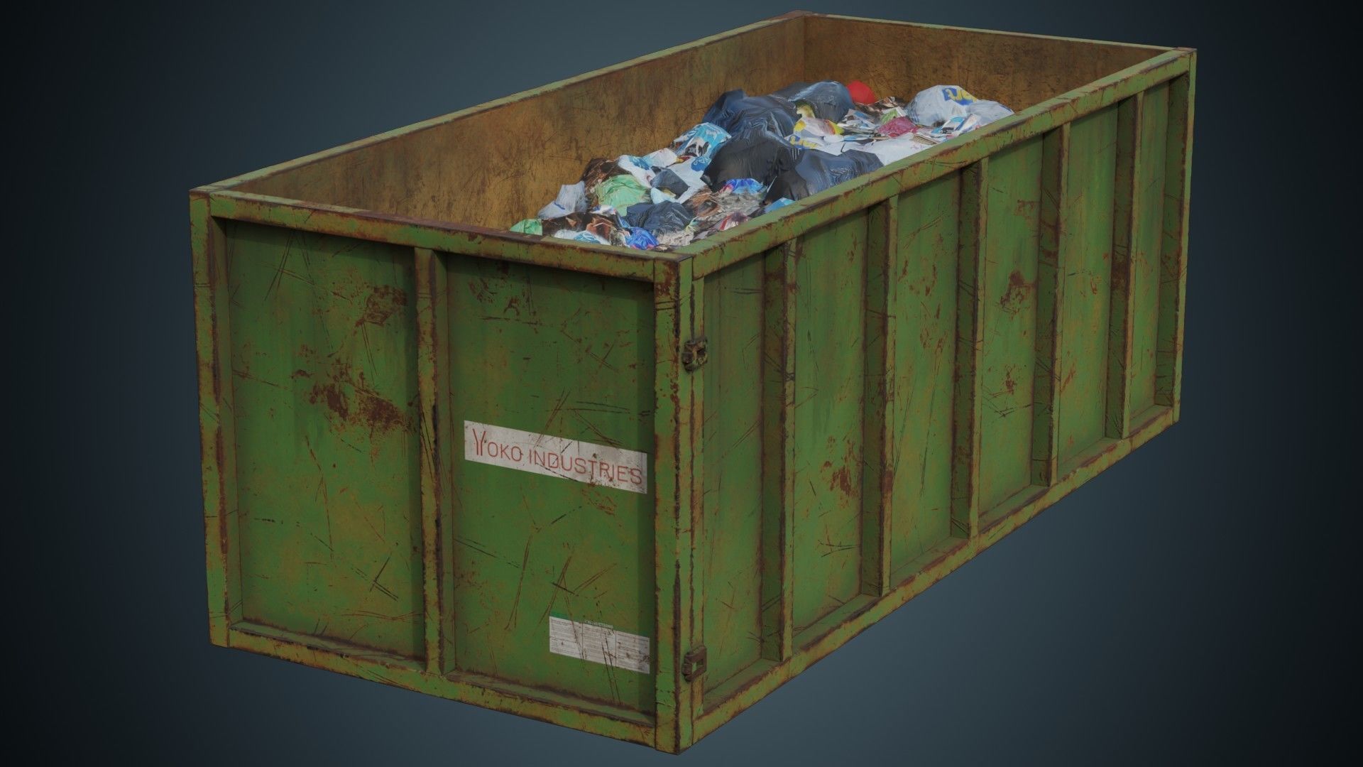 3D model Garbage Container 2B VR / AR / low-poly | CGTrader