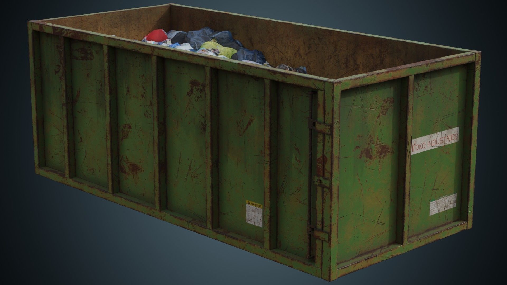 3D model Garbage Container 2B VR / AR / low-poly | CGTrader