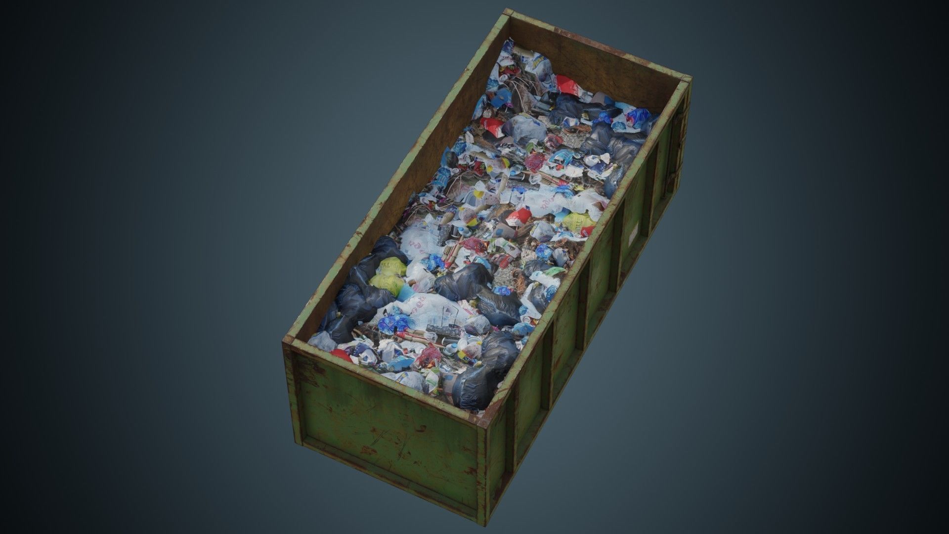 3D model Garbage Container 2B VR / AR / low-poly | CGTrader
