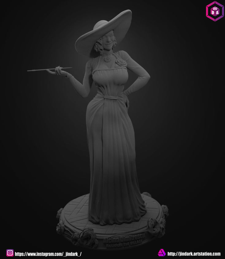 Lady Dimitrescu 3D model 3D printable | CGTrader
