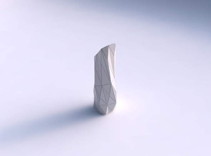 Vase twisted bent rectangle with triangle plates 3D model 3D printable ...