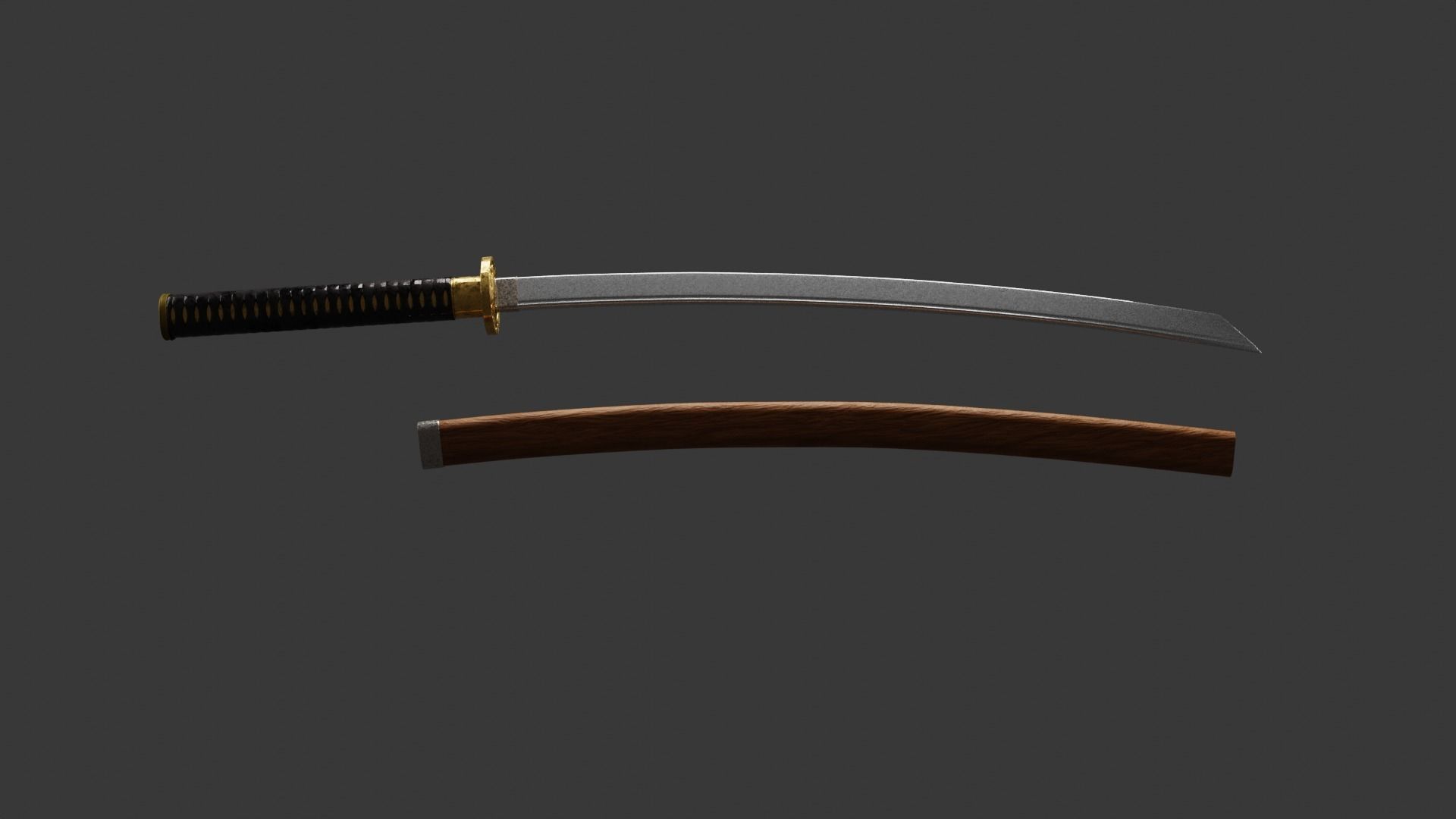 katana sword free 3D model | CGTrader