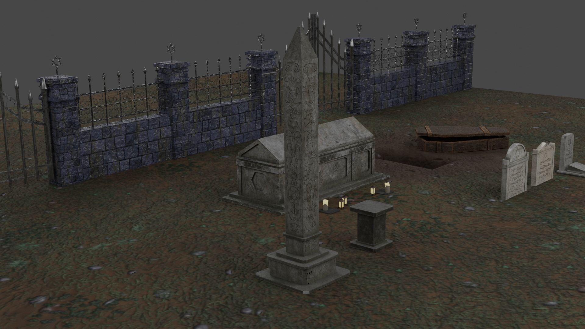 Jewish Tomb Set 3D model | CGTrader