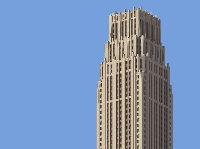 Gulf Building Houston 3D model 3D printable | CGTrader