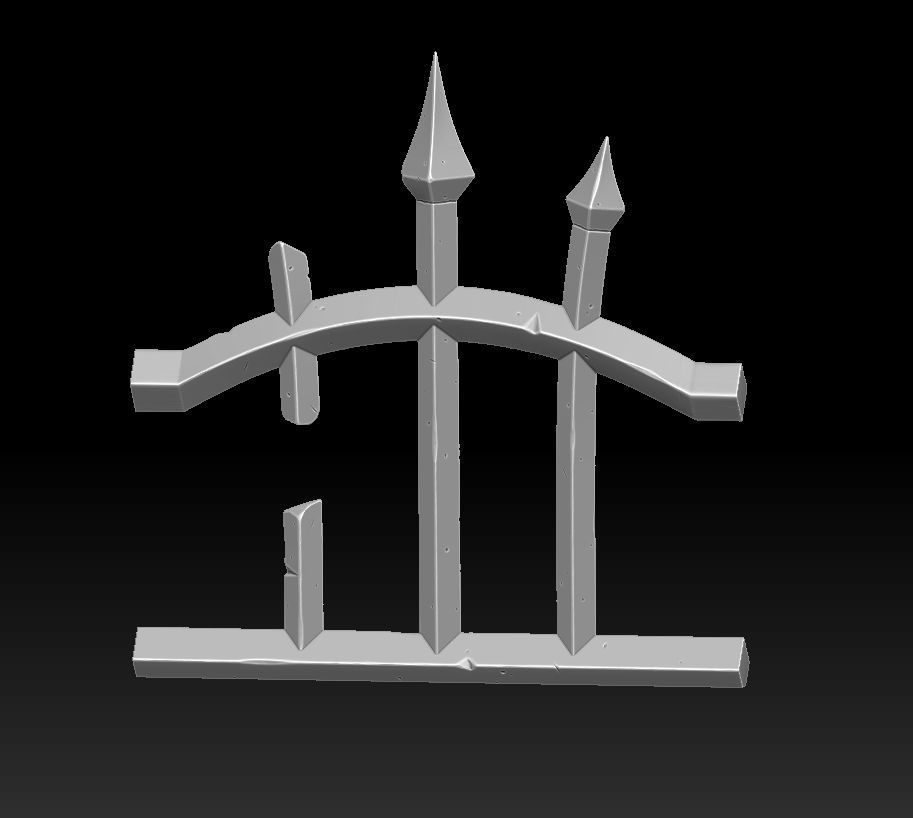 Fantasy fence 3d print 3D model 3D printable | CGTrader