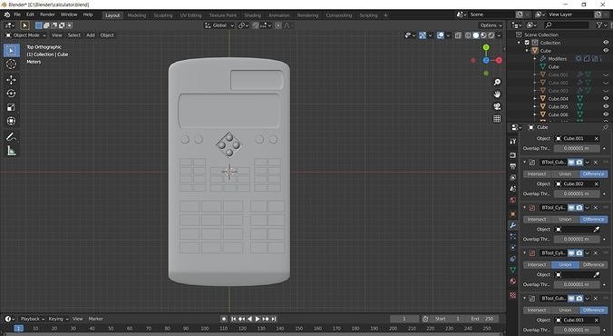 Basic Calculator 3D model | CGTrader