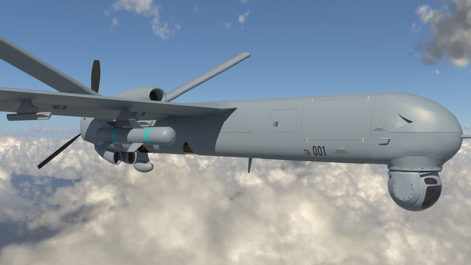 IHA - UAV ANKA-B- TAI TUSAS 3D model | CGTrader