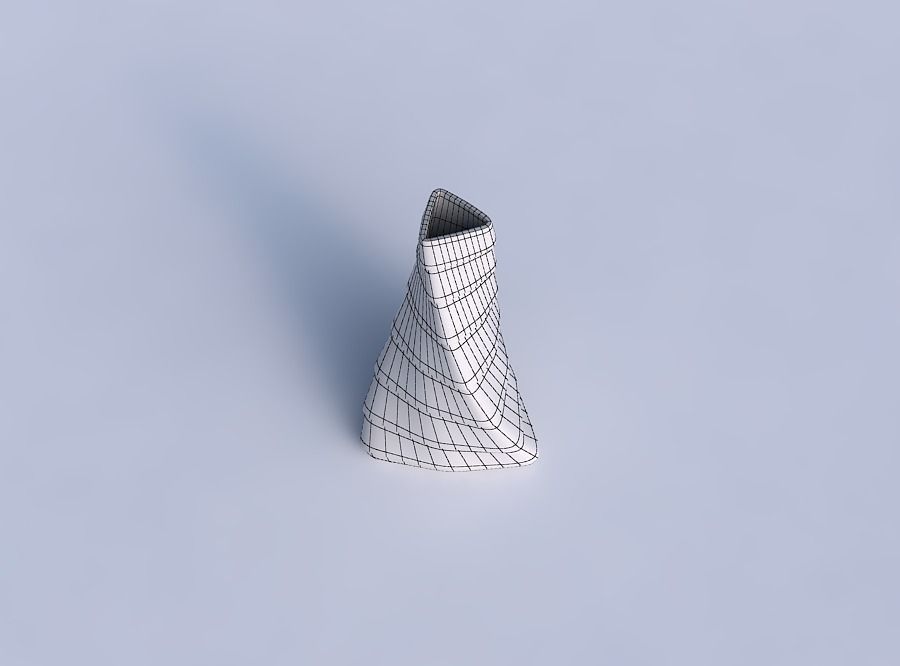 Vase twist tilted triangle with horizontal inverted layers 3D model 3D ...