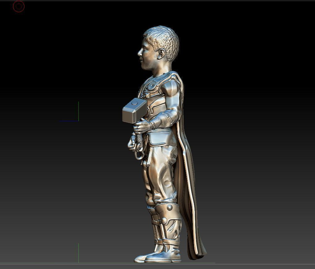 thor kid 3D model 3D printable | CGTrader