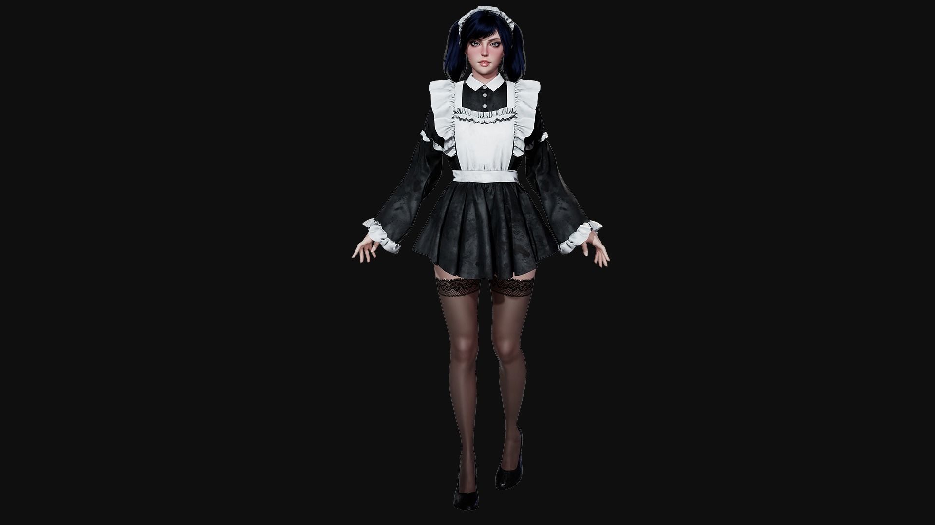 3D model Maid - Game Ready VR / AR / low-poly rigged | CGTrader