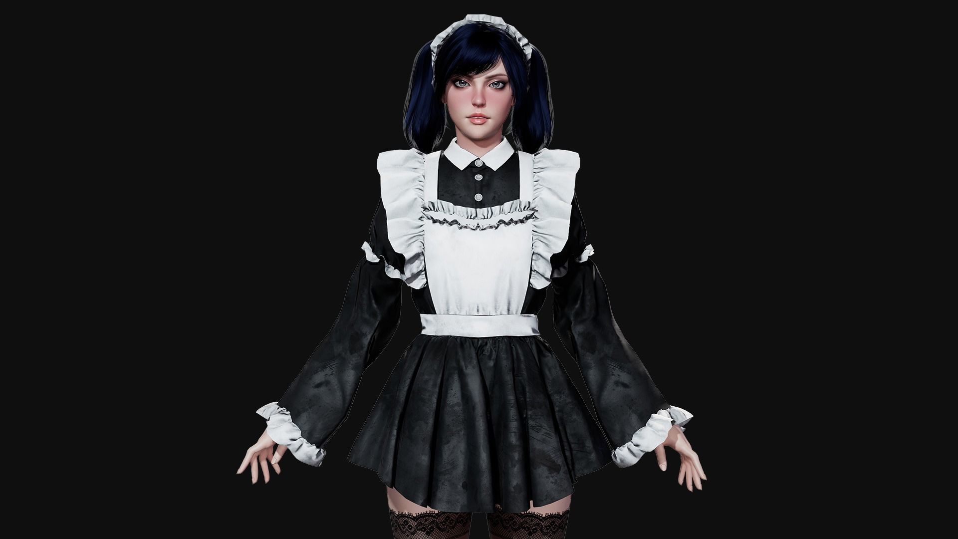 3D model Maid - Game Ready VR / AR / low-poly rigged | CGTrader