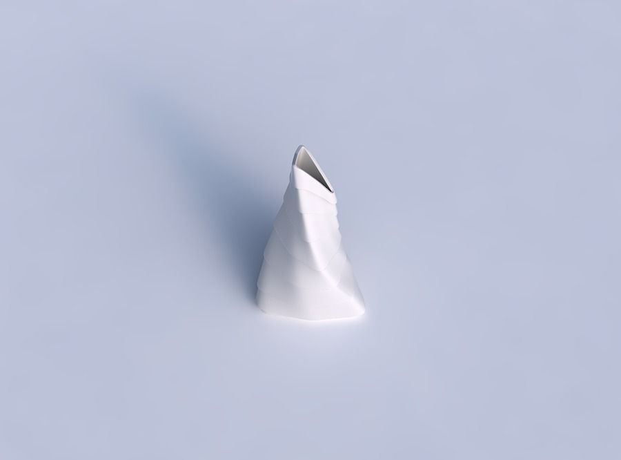 Vase twist grounded tipping triangle with horizontal inverted... 3D ...
