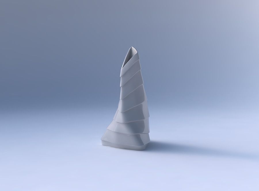 Vase twist grounded tipping triangle with horizontal inverted... 3D ...
