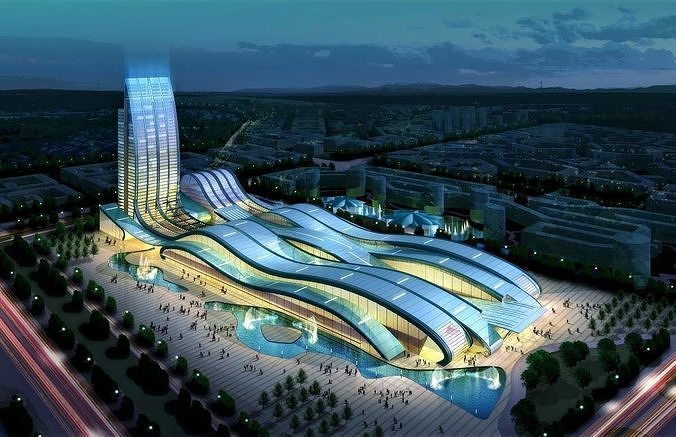 modern architecture 3D model | CGTrader