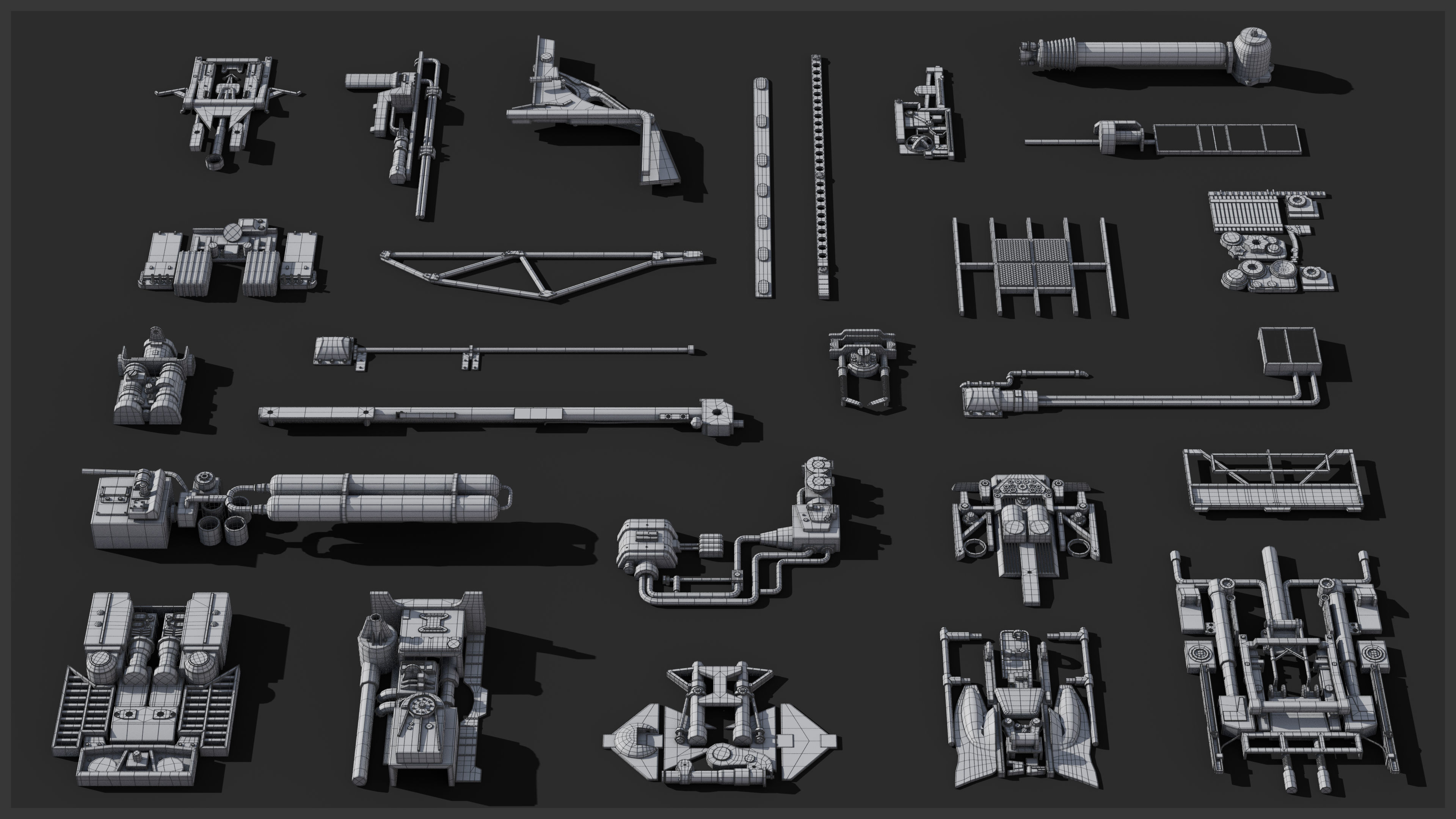 SpaceshipKit A1 - modeling kit 3D model | CGTrader