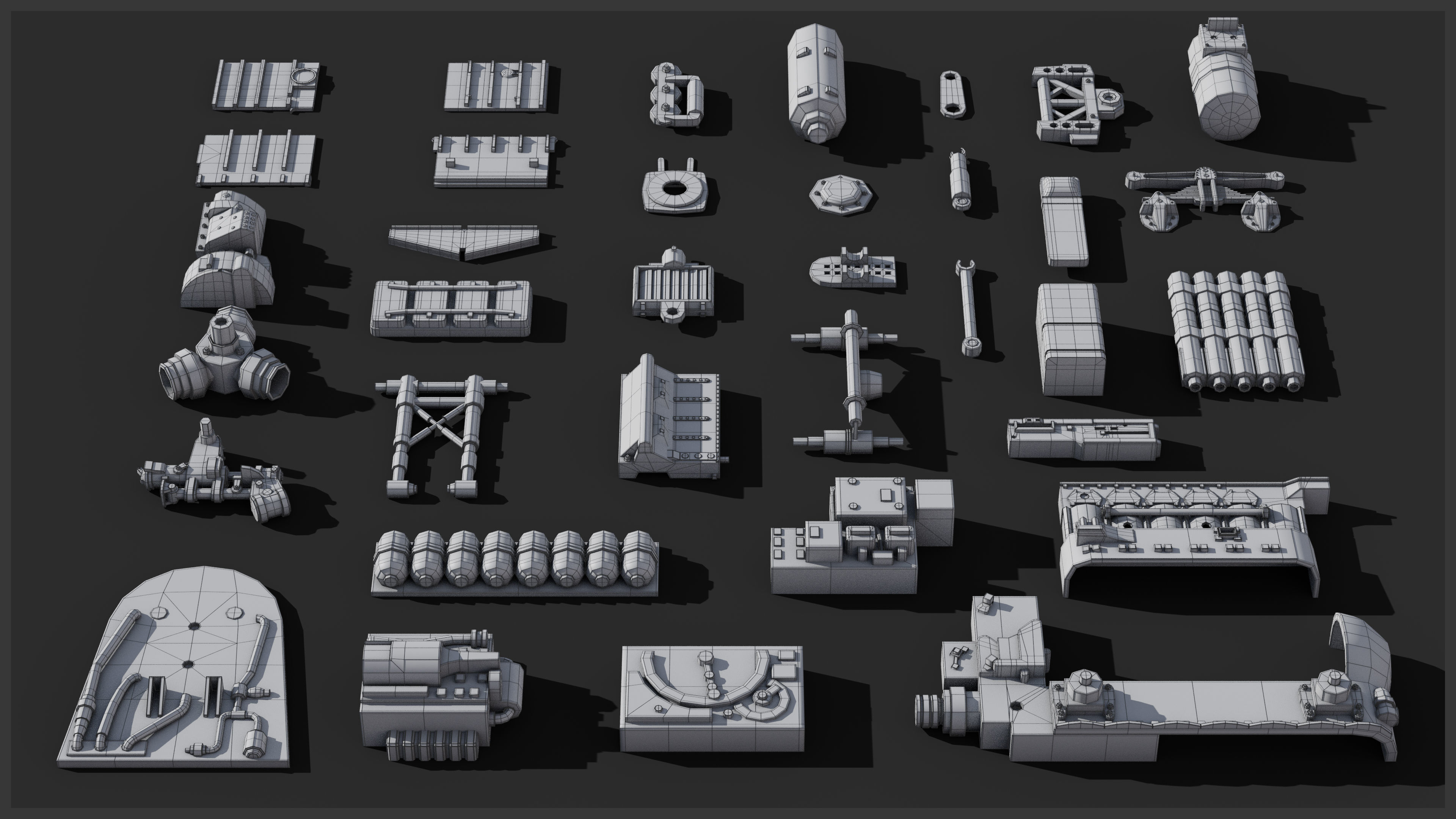 SpaceshipKit A1 - modeling kit 3D model | CGTrader