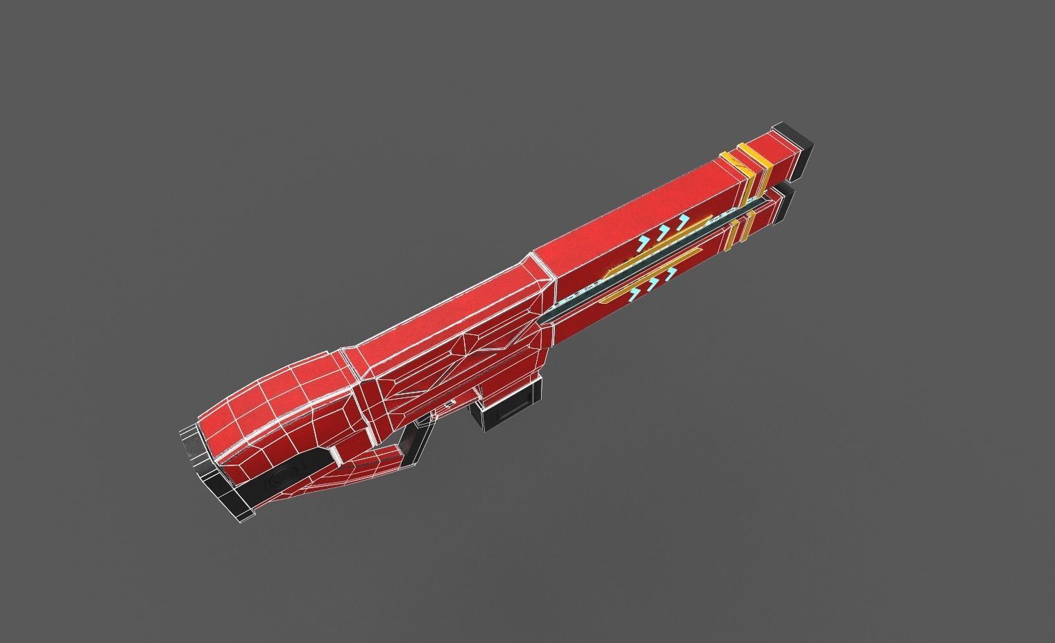 3D model Realistic Sci-Fi Rail Gun VR / AR / low-poly | CGTrader