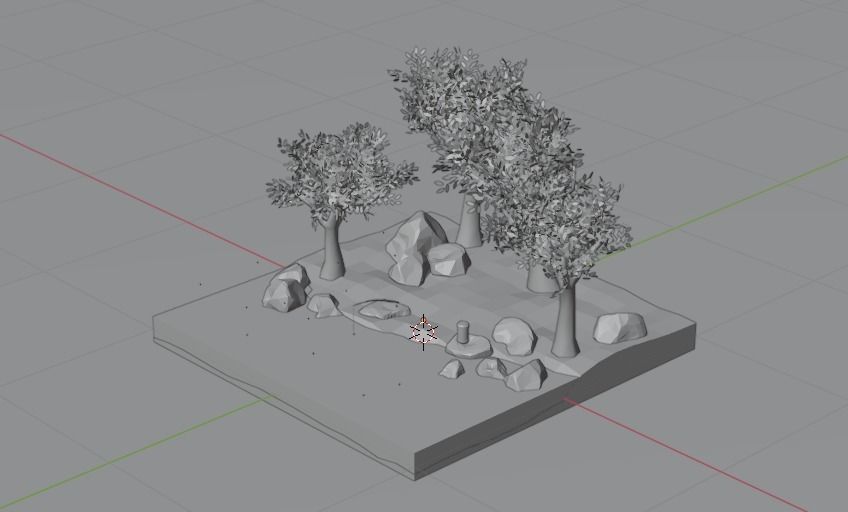 3D model Isometric 3D Forest Model With Textures VR / AR / low-poly ...
