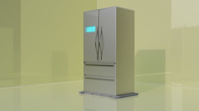 Fridge 3d model refrigerator with walls free 3D model | CGTrader