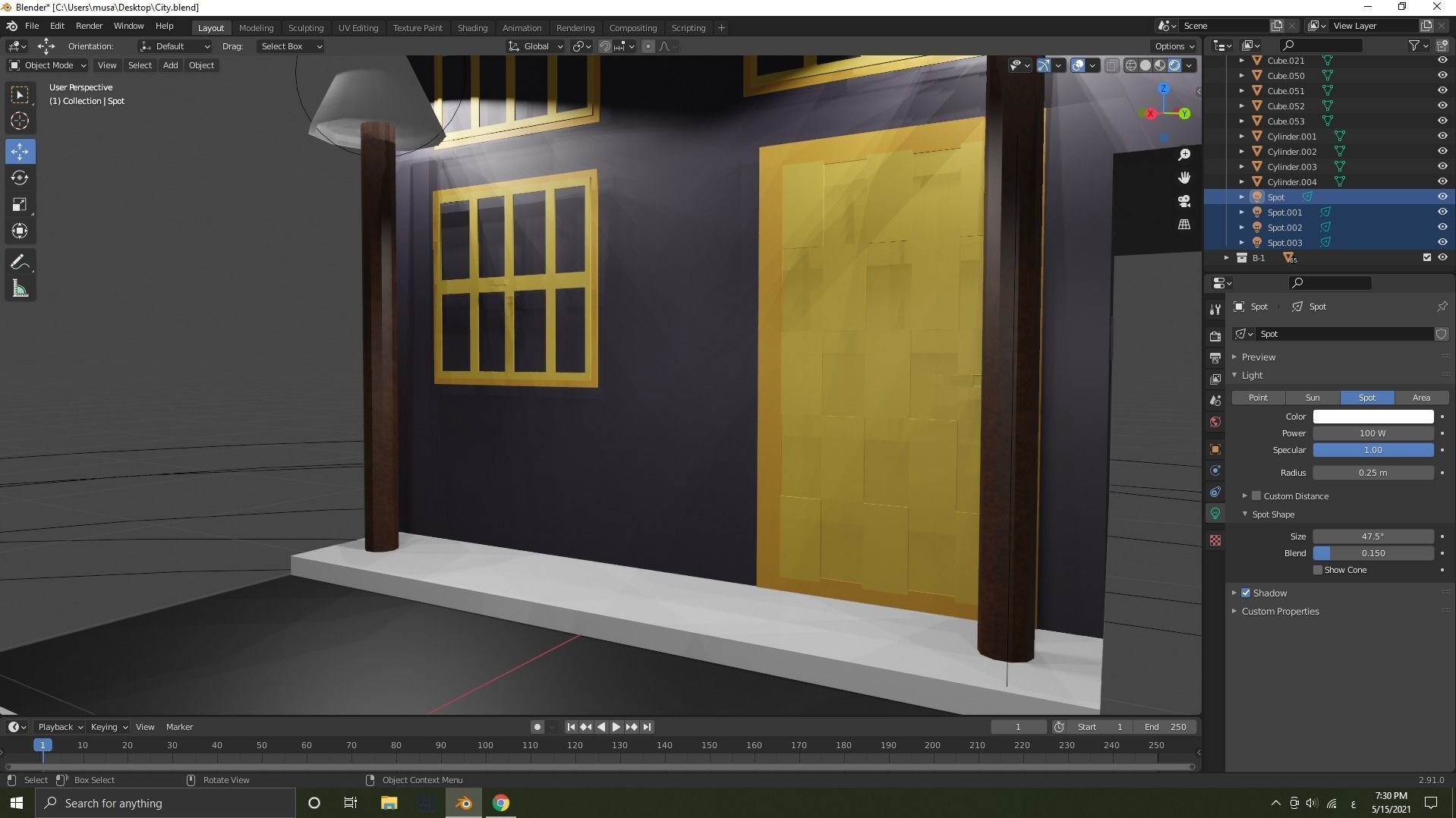 Built-Street building free 3D model | CGTrader
