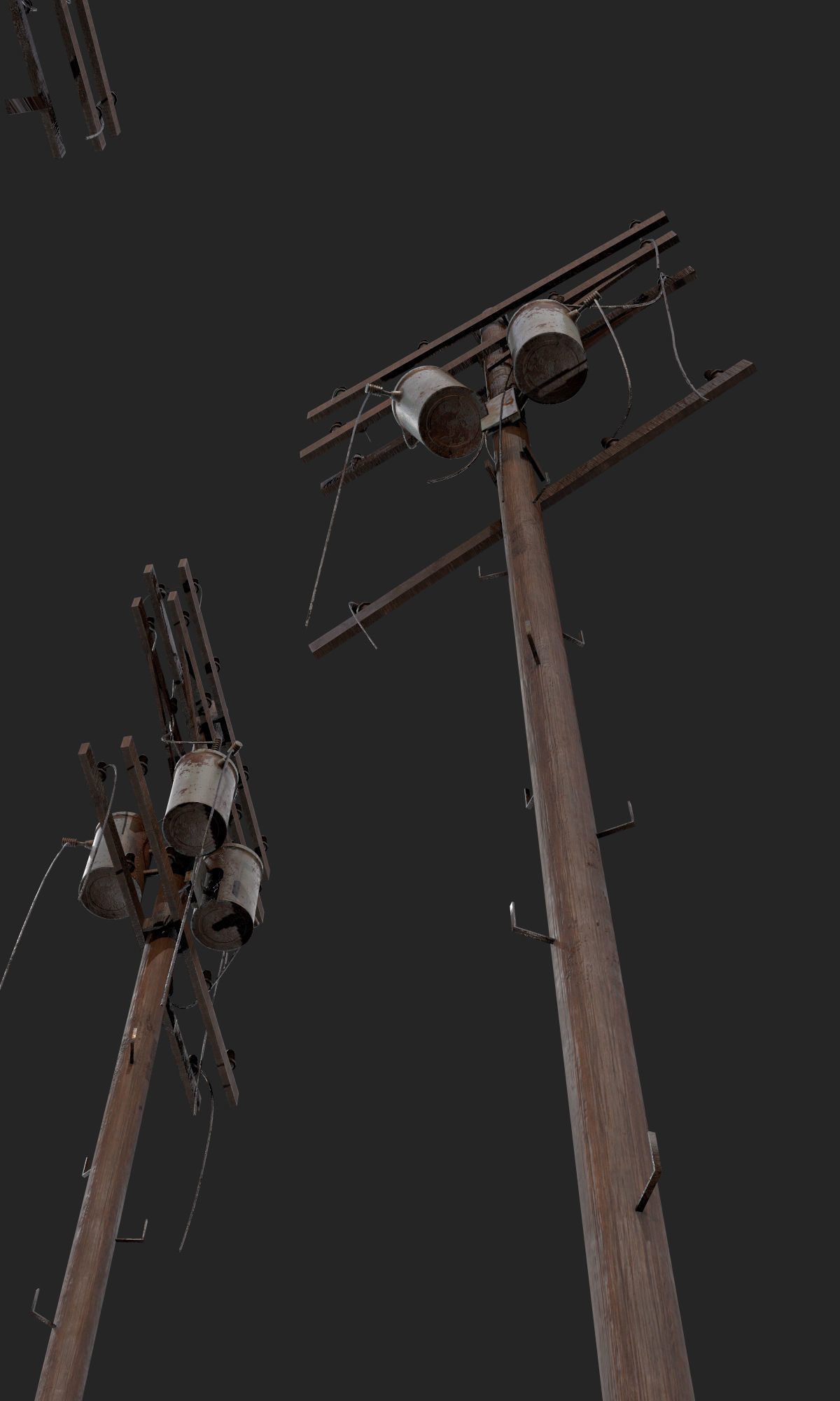 3D model Power pole pack VR / AR / low-poly | CGTrader