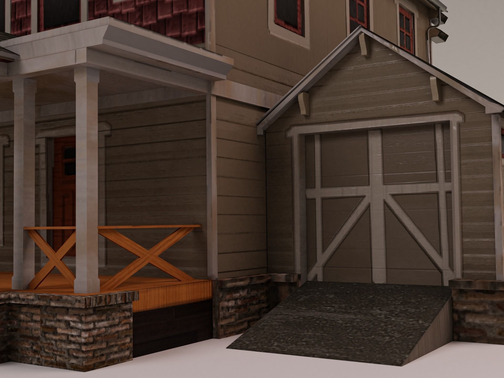 3D model Renovation of Old House Low Poly VR / AR / low-poly | CGTrader