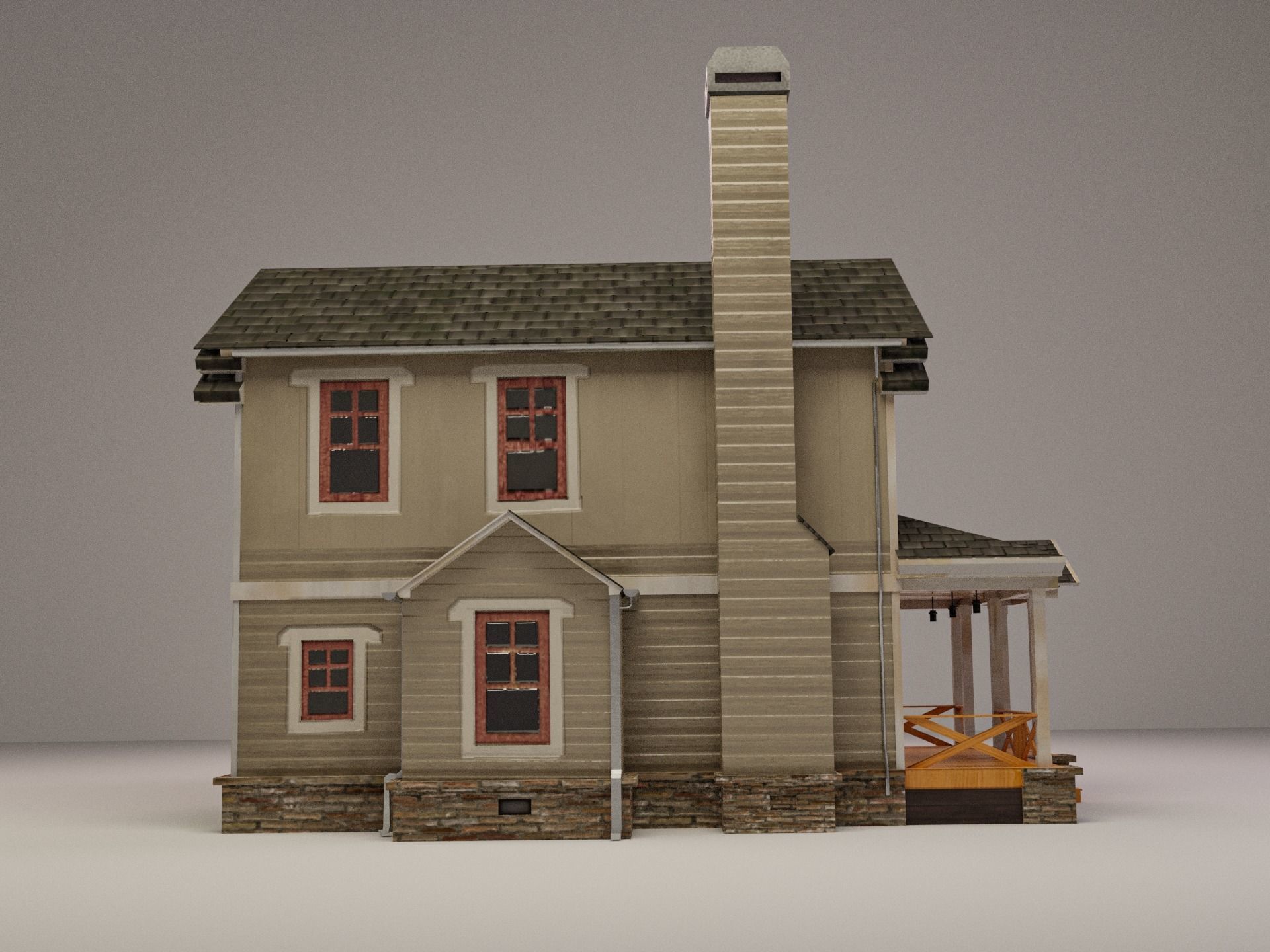 3D model Renovation of Old House Low Poly VR / AR / low-poly | CGTrader