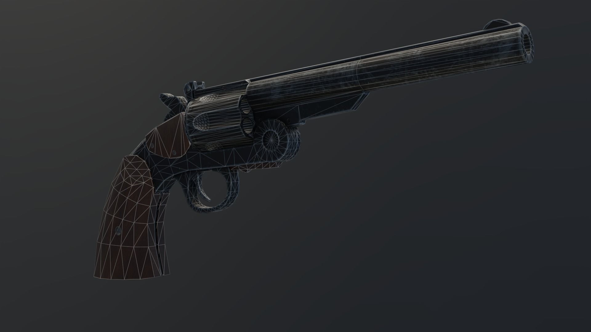 3D model Schofield Revolver GameReady Rigged Animated VR / AR / low ...