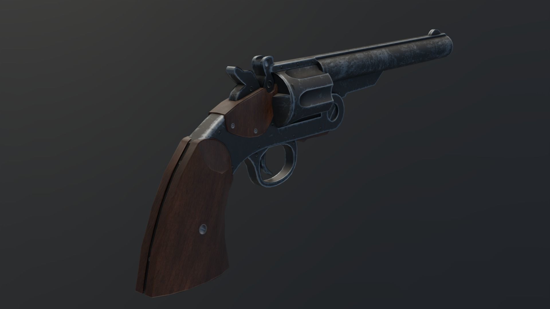 3D model Schofield Revolver GameReady Rigged Animated VR / AR / low ...