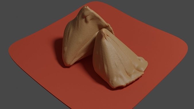 Samosa fortune cookie free 3D model | CGTrader