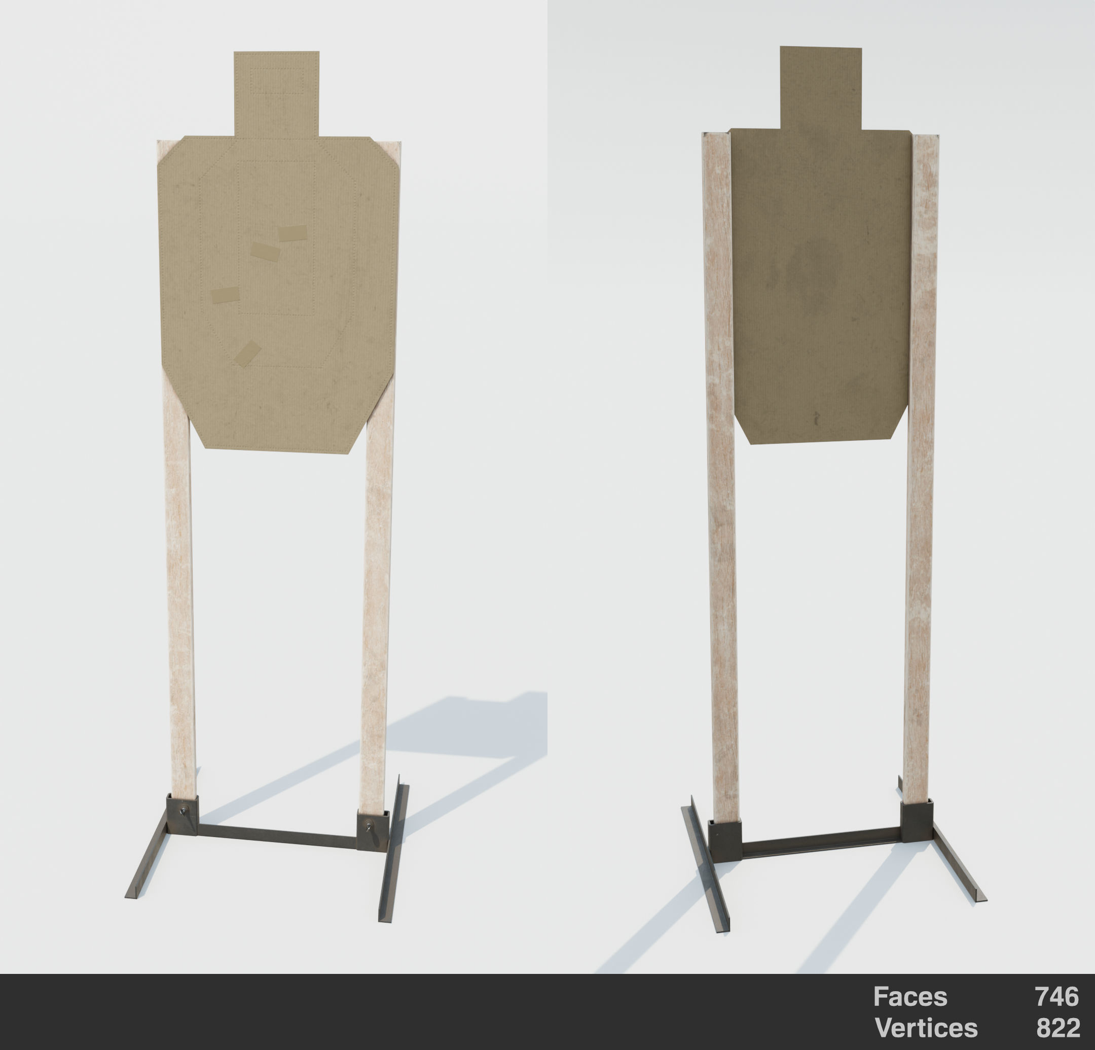 3D model Shooting Target Set VR / AR / low-poly | CGTrader