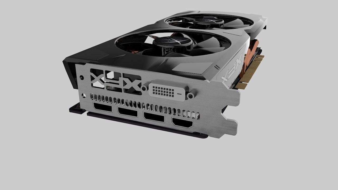 XFX RX470 Graphics Card 3D model | CGTrader