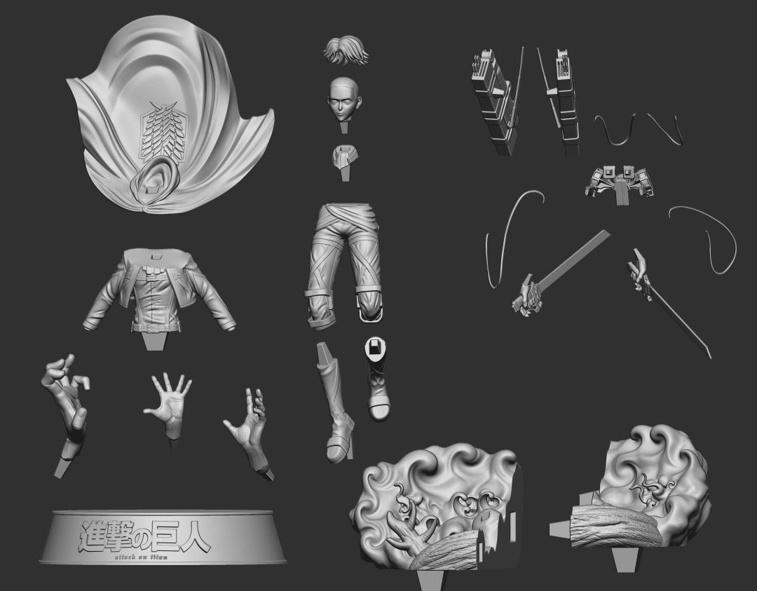Levi Ackerman - Attack on Titan 3D model 3D printable | CGTrader