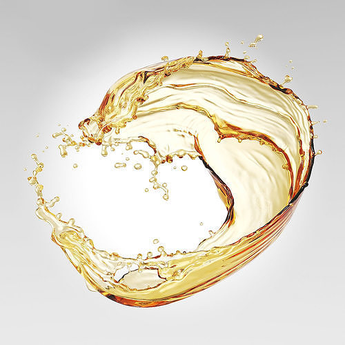 Oil Liquid Water splash 3D model | CGTrader