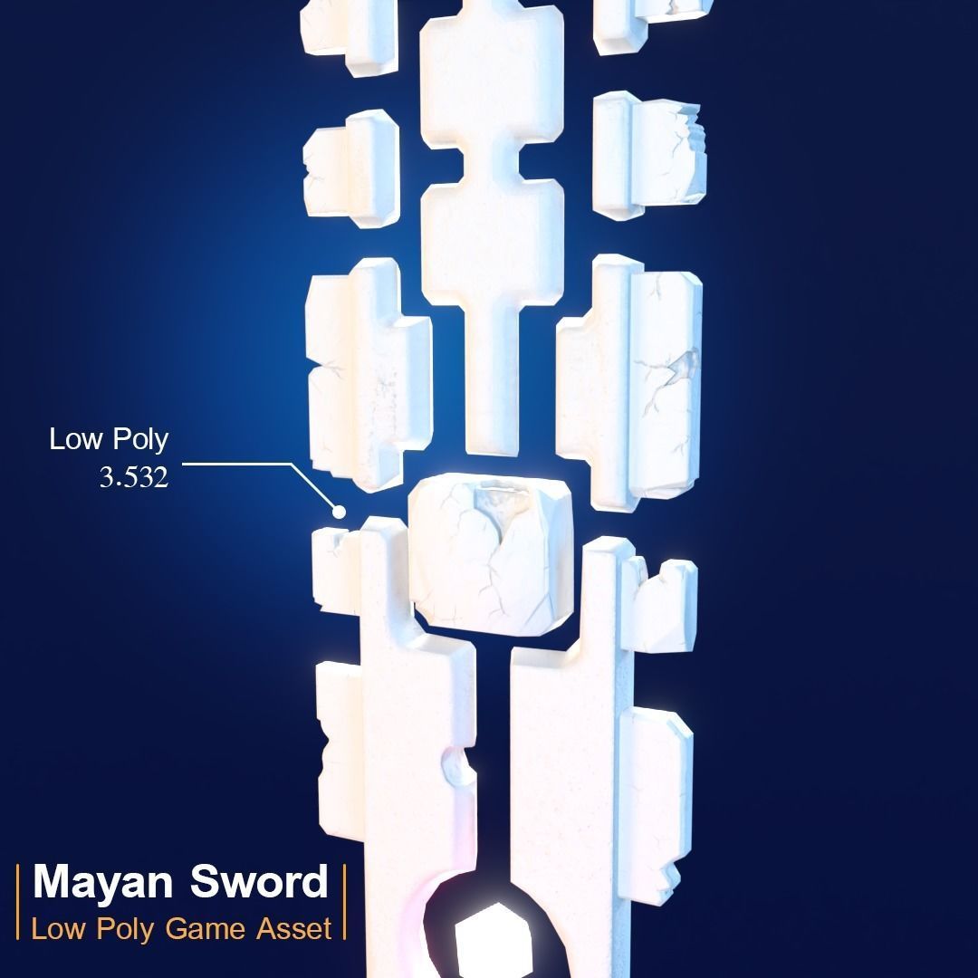 Free Mayan Low Poly Sword free VR / AR / low-poly 3D model | CGTrader
