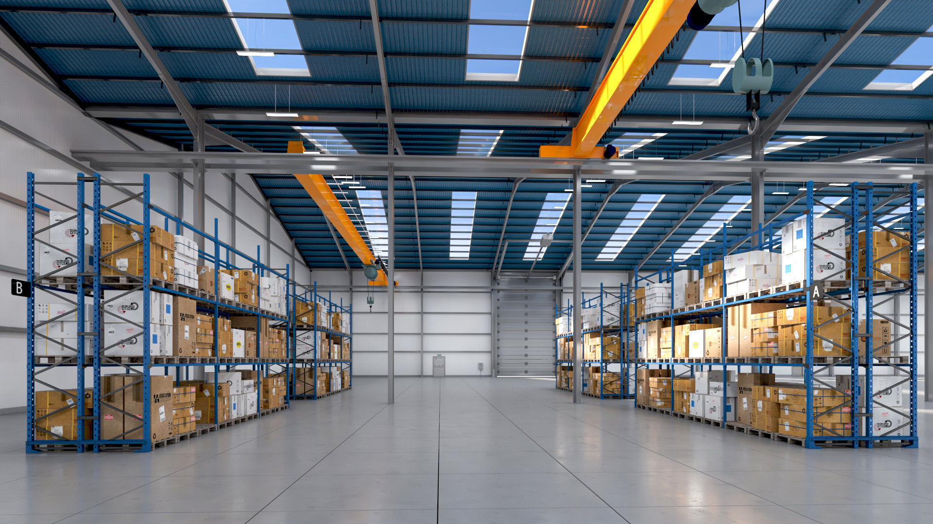 Warehouse 2 box with two rows of holes in it 3D model | CGTrader