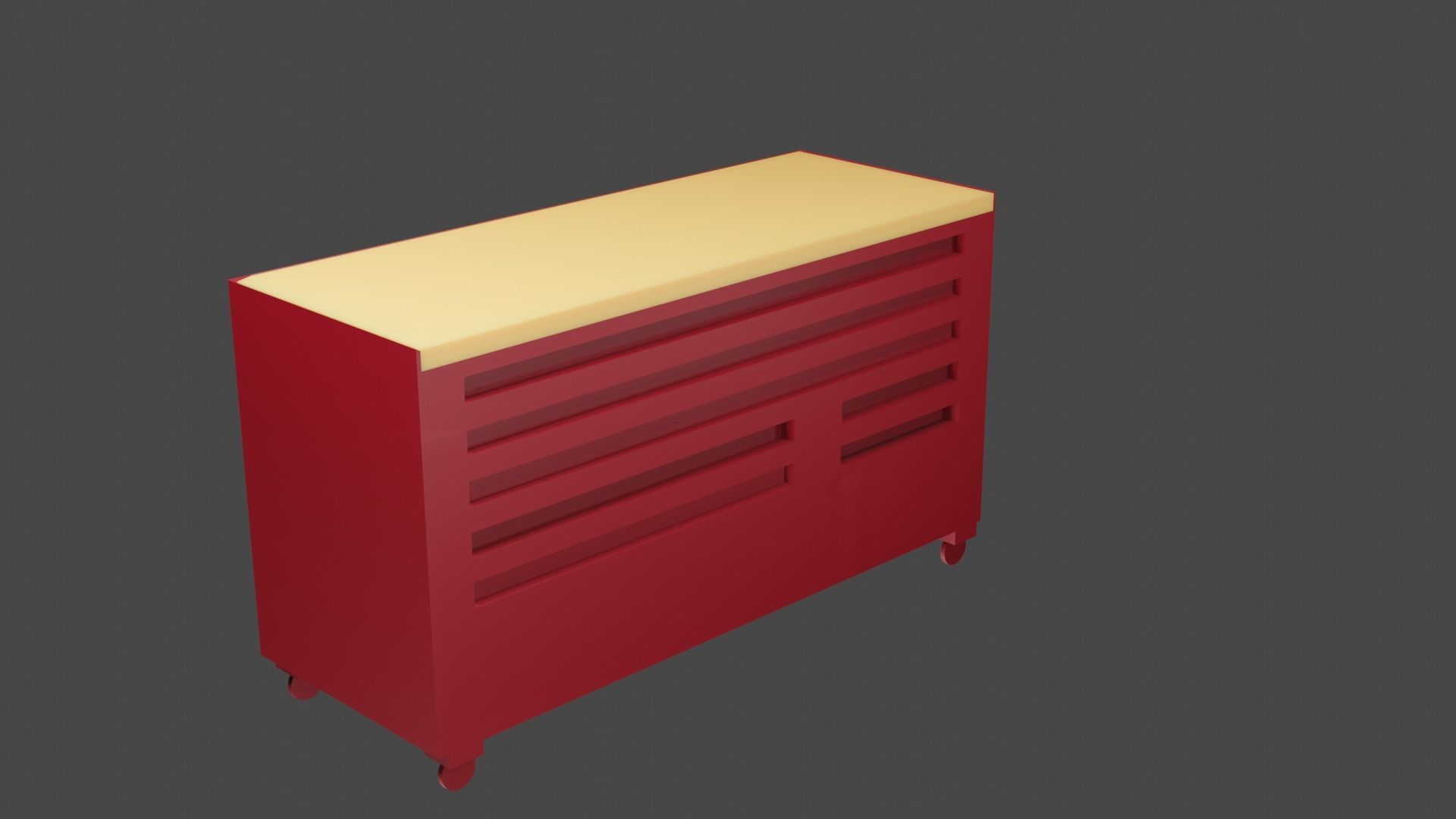 Simple Wooden top Tool Box free 3D model | CGTrader