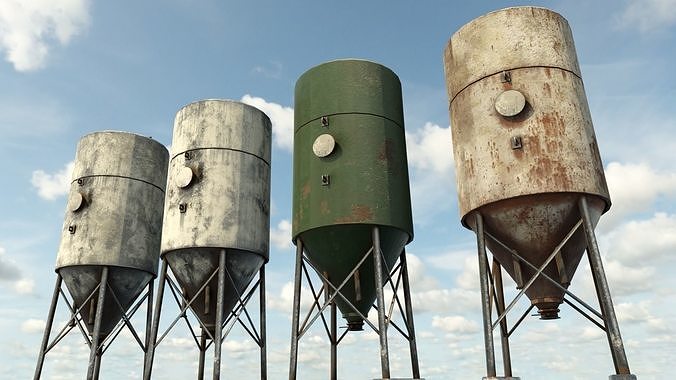 3D model Farm Silo VR / AR / low-poly | CGTrader