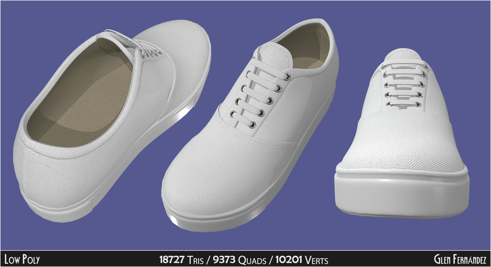 Blank Shoe Canvas for Designs Drawings Patterns and Paintings 3D model ...