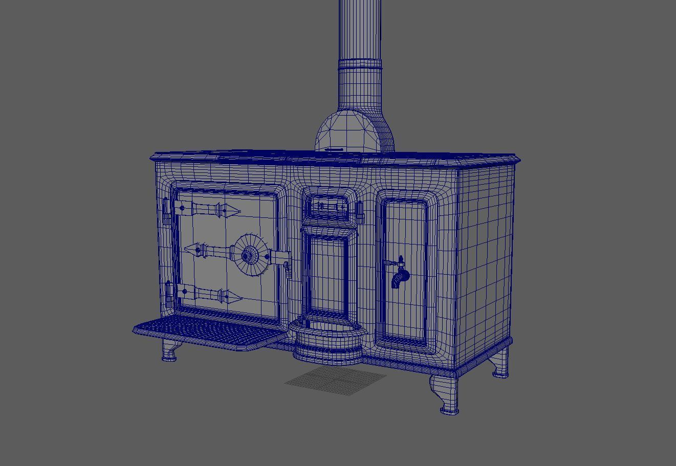 Edwardian Iron Cooker - Range 3D model | CGTrader