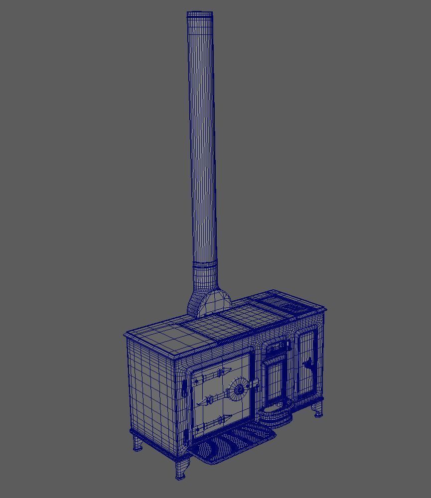 Edwardian Iron Cooker - Range 3D model | CGTrader