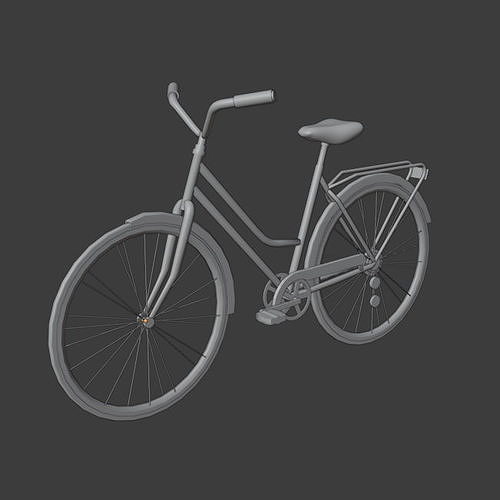 Bicycle in with light shining free 3D model | CGTrader